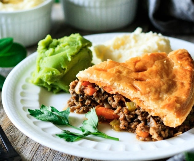Handcrafted Mince and Cheese Family size PIe. – Gladstone Butchery
